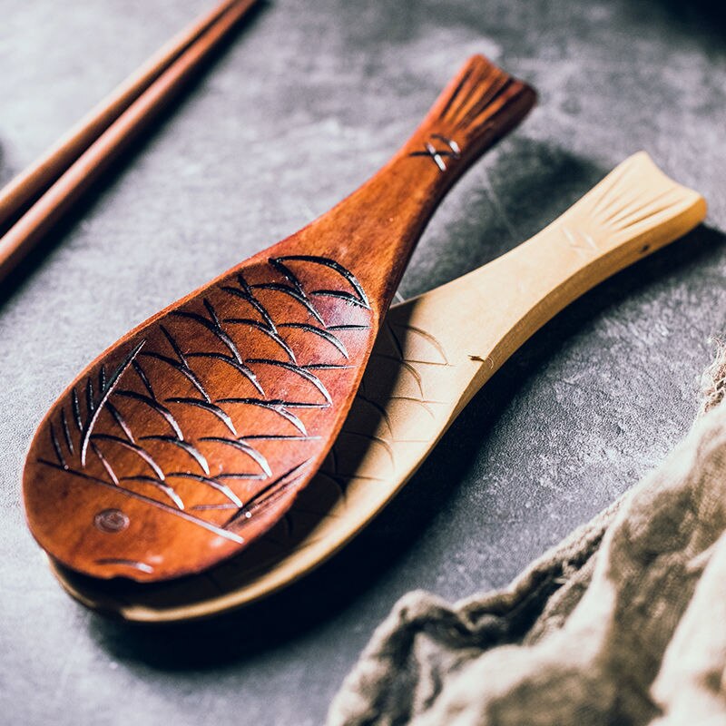 Spoon Wooden Japanese Style Fish-shaped Spoon Nanm... – Vicedeal