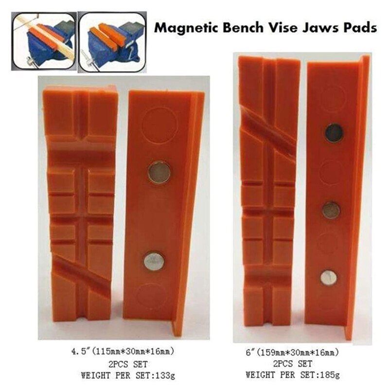 2 Piece 4.5Inch Vice Soft Jaw Protectors Universal... – Grandado