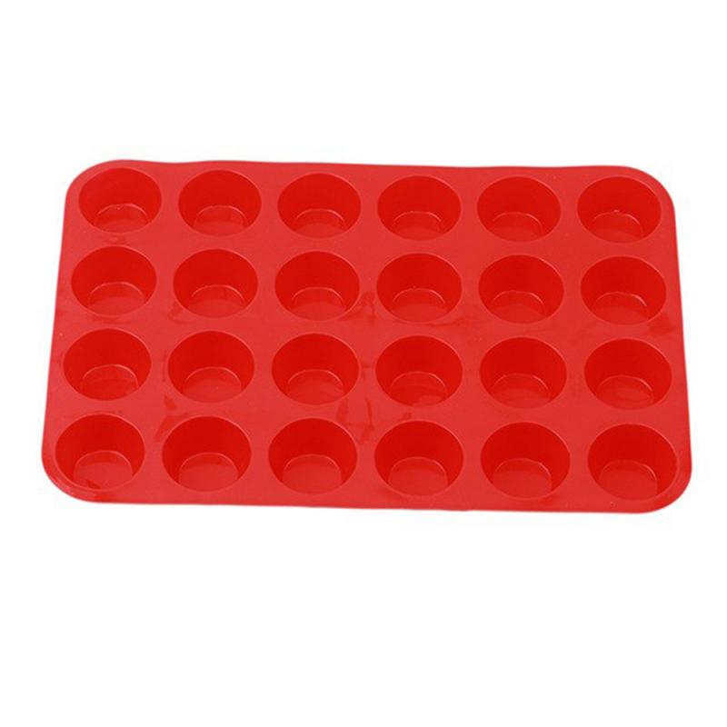Mini Muffin Mold 24 Holes Silicone Round Mold Non-... – Grandado