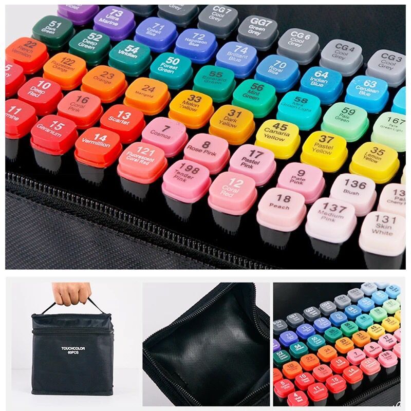 Marker Pen Set 30/40/60/80/168 Color Sketch Marker... – Vicedeal