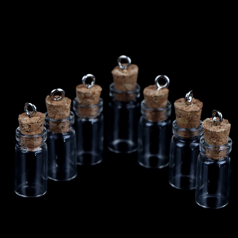 10Pcs Mini Glass Bottles Small Vials Cork Glass Ja... – Grandado