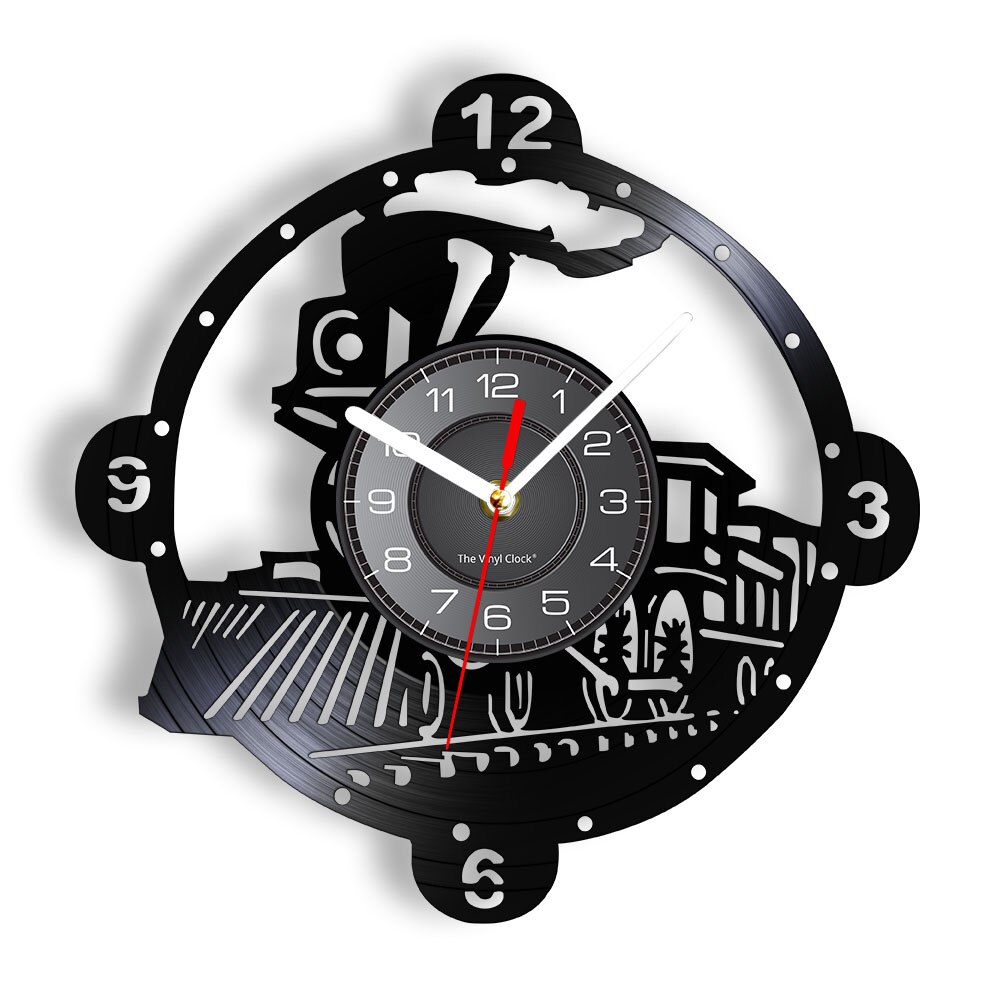 Steam Locomotive Train Wall Clock Vintage Steam En... – Grandado