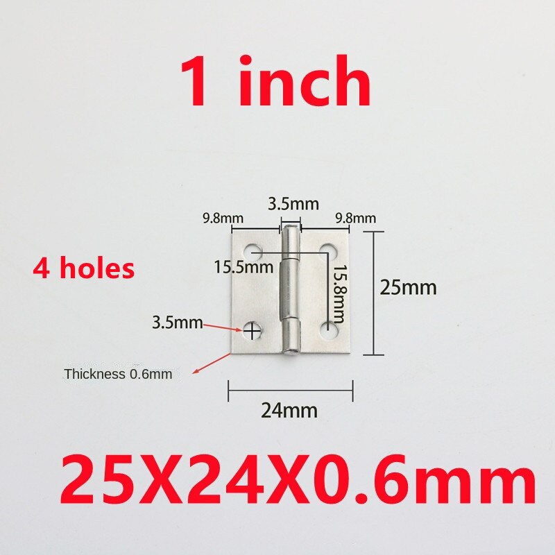 10Pcs 1/2/3 Inch Hardware Stainless Steel Hinges D... – Grandado