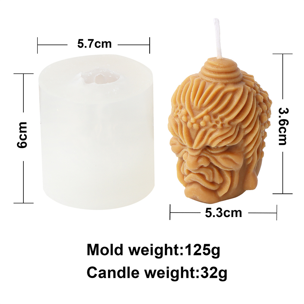 3D Buddhist Monk Candle Silicone Mold Kit Maitreya... – Grandado