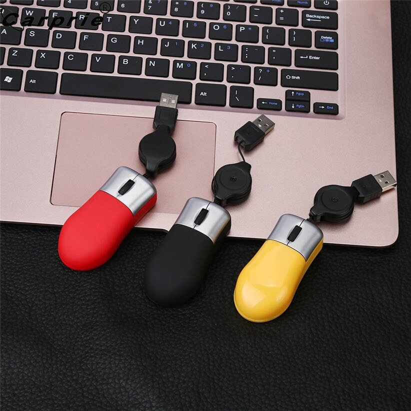 CARPRIE 3Color Portable Mini Mice Retractable USB ... – Grandado