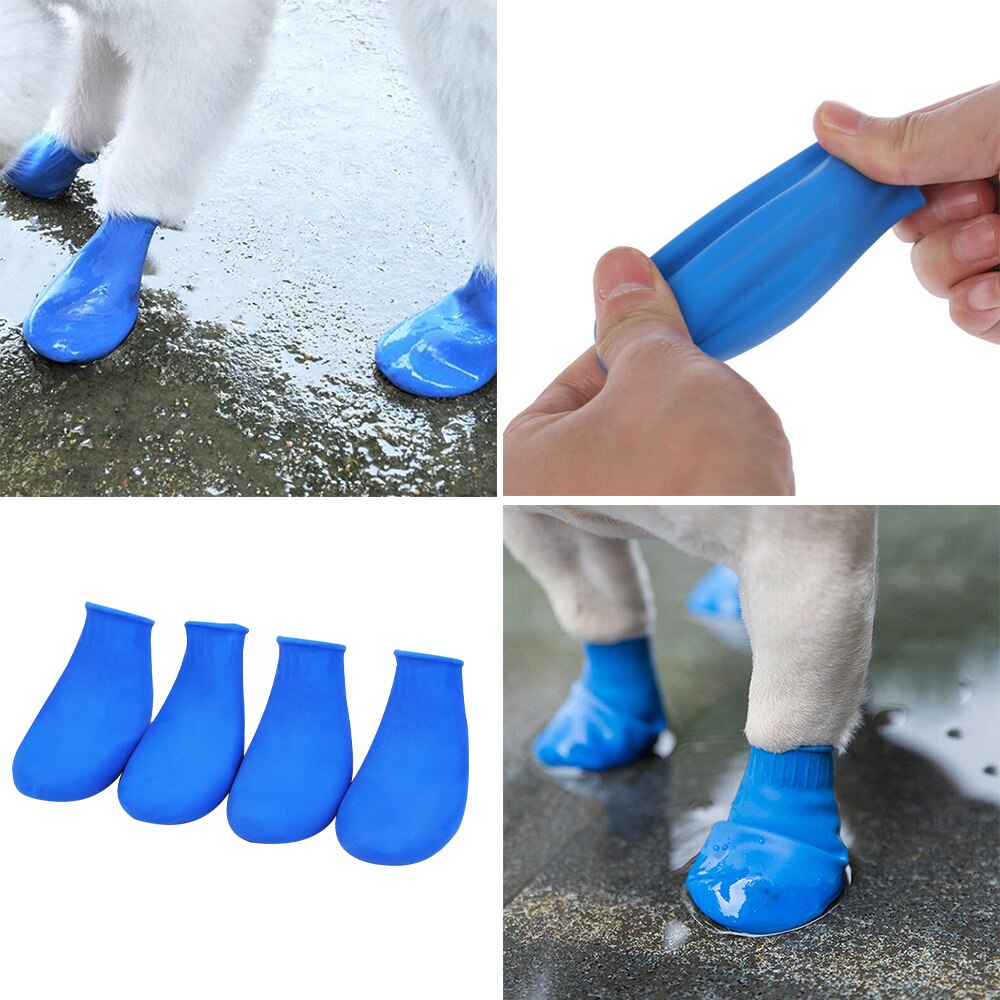4 pieces / sets S / L pet cat dog rain boots dog b... – Grandado
