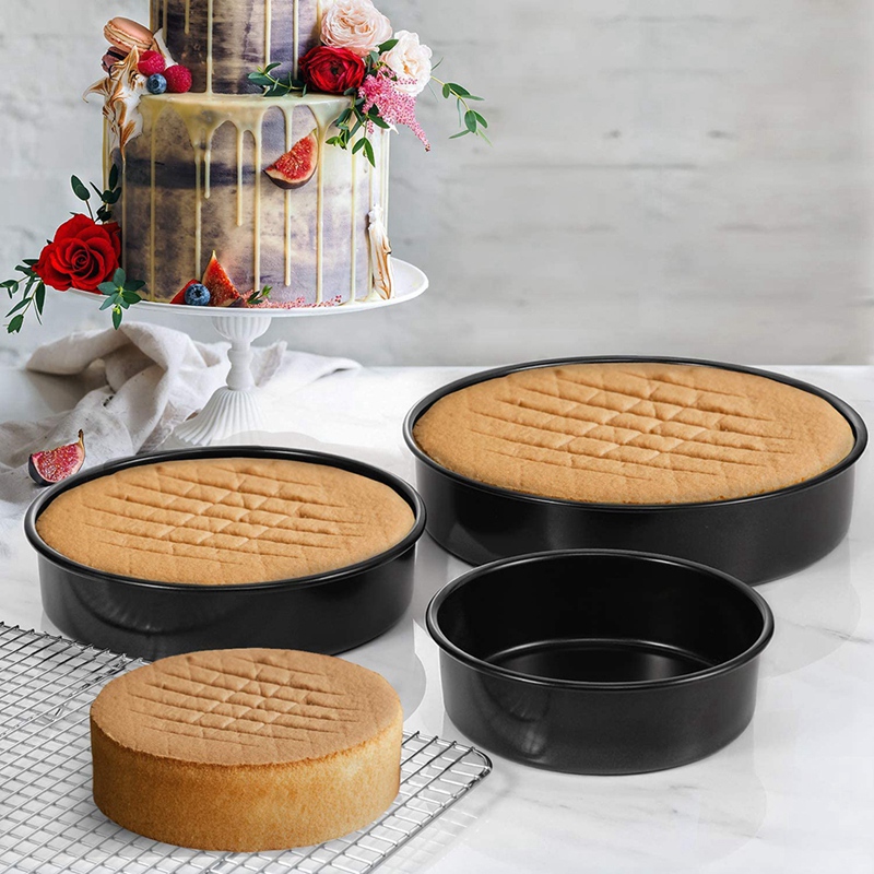 Round Cake Pans Set For Baking, 3-Piece Set With 6... – Vicedeal