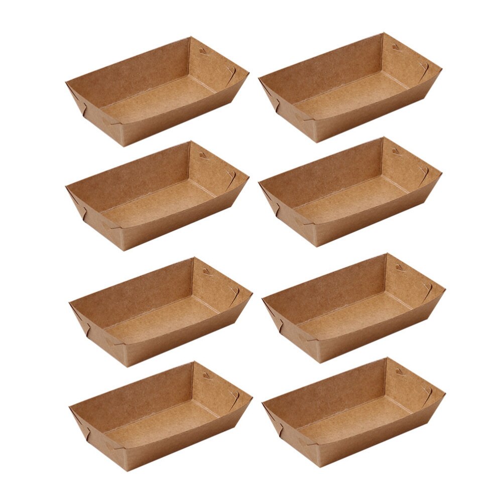 30pcs Boat Shaped Packing Box Disposable Kraft Pap... – Grandado