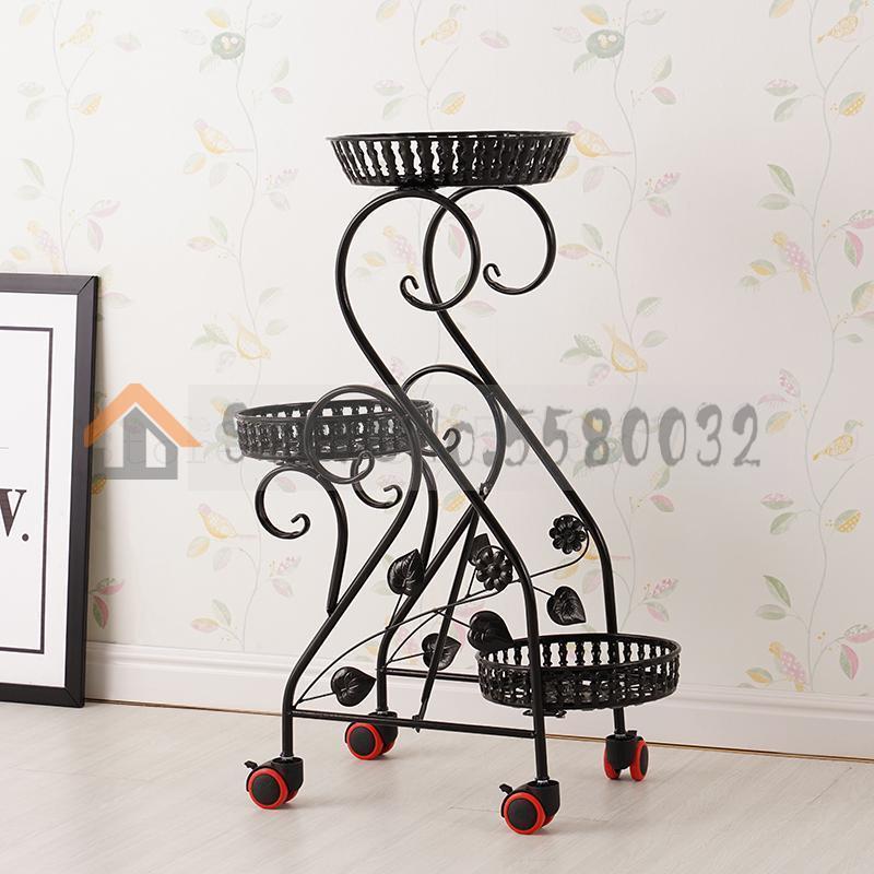 Multi-layer Pulley Iron Art Movable Flower Rack Eu... – Grandado