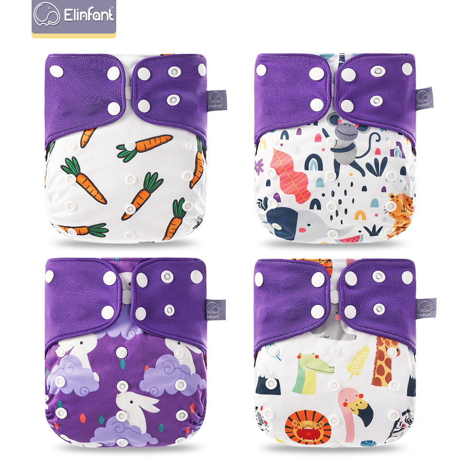 Elinfant 4PCS Baby Cloth Diaper Coffee Mesh Pocket... – Grandado