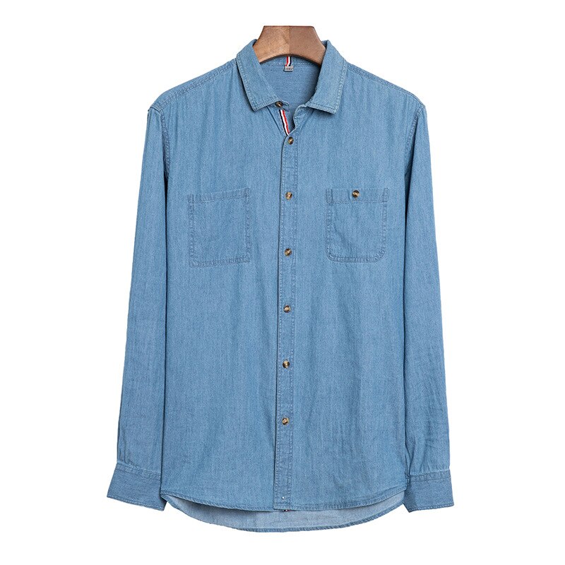 Denim Blue Shirt Men Clothing – Vicedeal