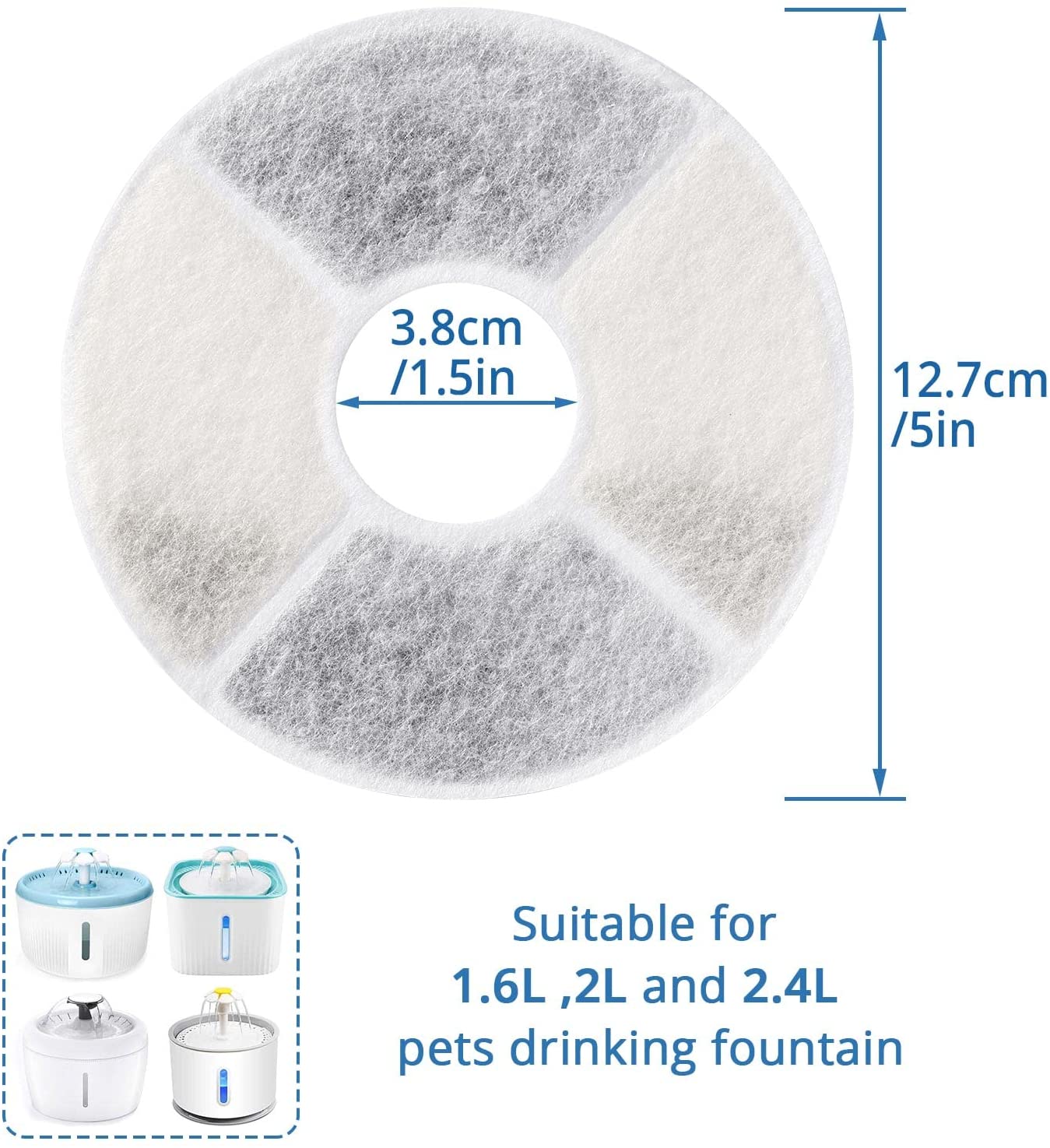 Lvtubanlv Kat Fontein Filters 16 Pcs Kat Fontein F... – Vicedeal