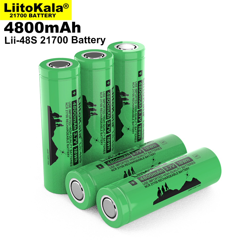 LiitoKala Lii-48S 3.7V 21700 4800mAh li-lon batter... – Grandado