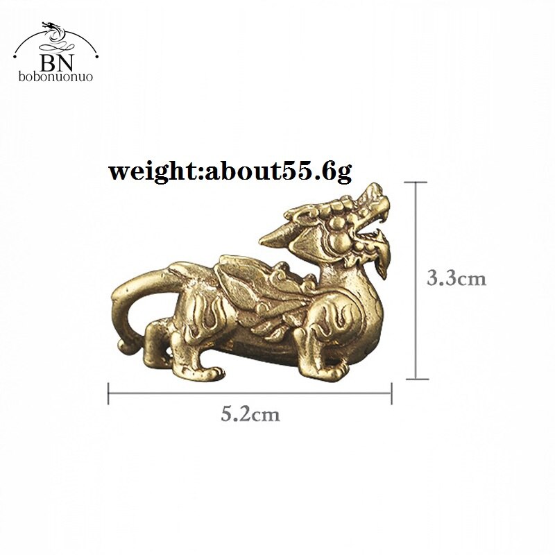 Antique Copper Chinese Mythical Beast Pixiu Miniat... – Grandado