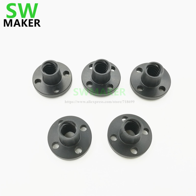 5pcs Black TR8 Lead Screw POM nut TR8x2/TR8x4/TR8x... – Grandado