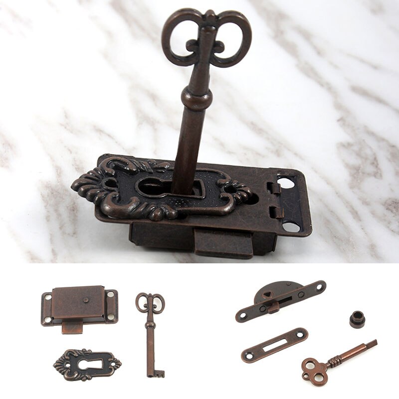 1Set Cabinet Latch Vintage Drawer Lock With Key Du... – Grandado