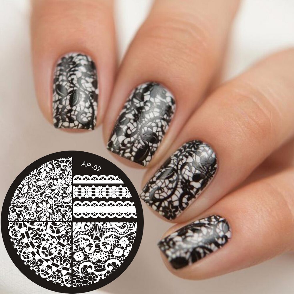 Pandox Chic Lace Pattern Nail Art Stamping Templat... – Grandado