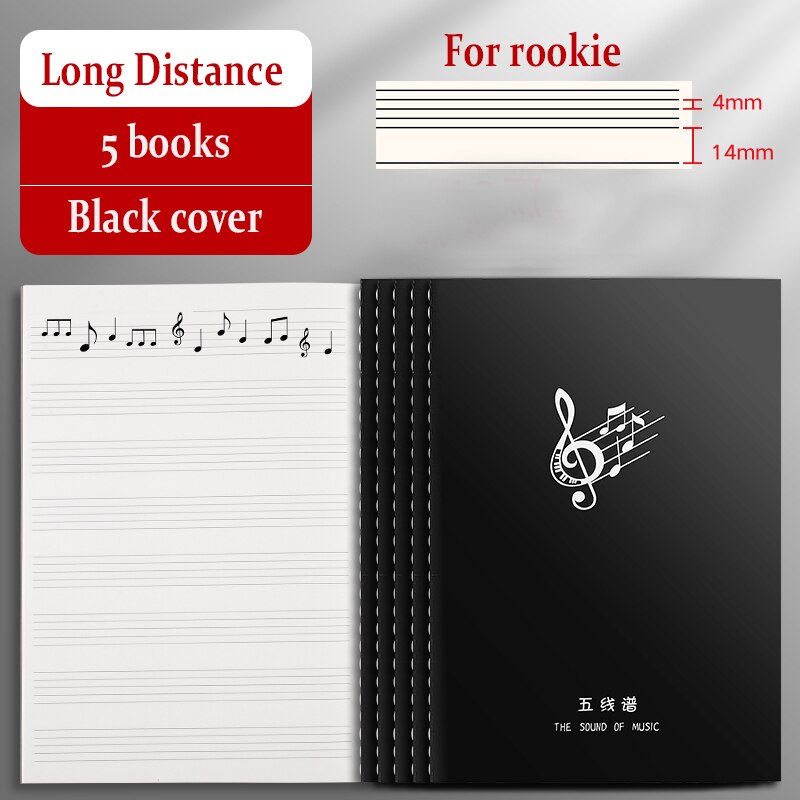 200 Pages B5 Five Line Spectrum Staves Exercise Bo... – Vicedeal