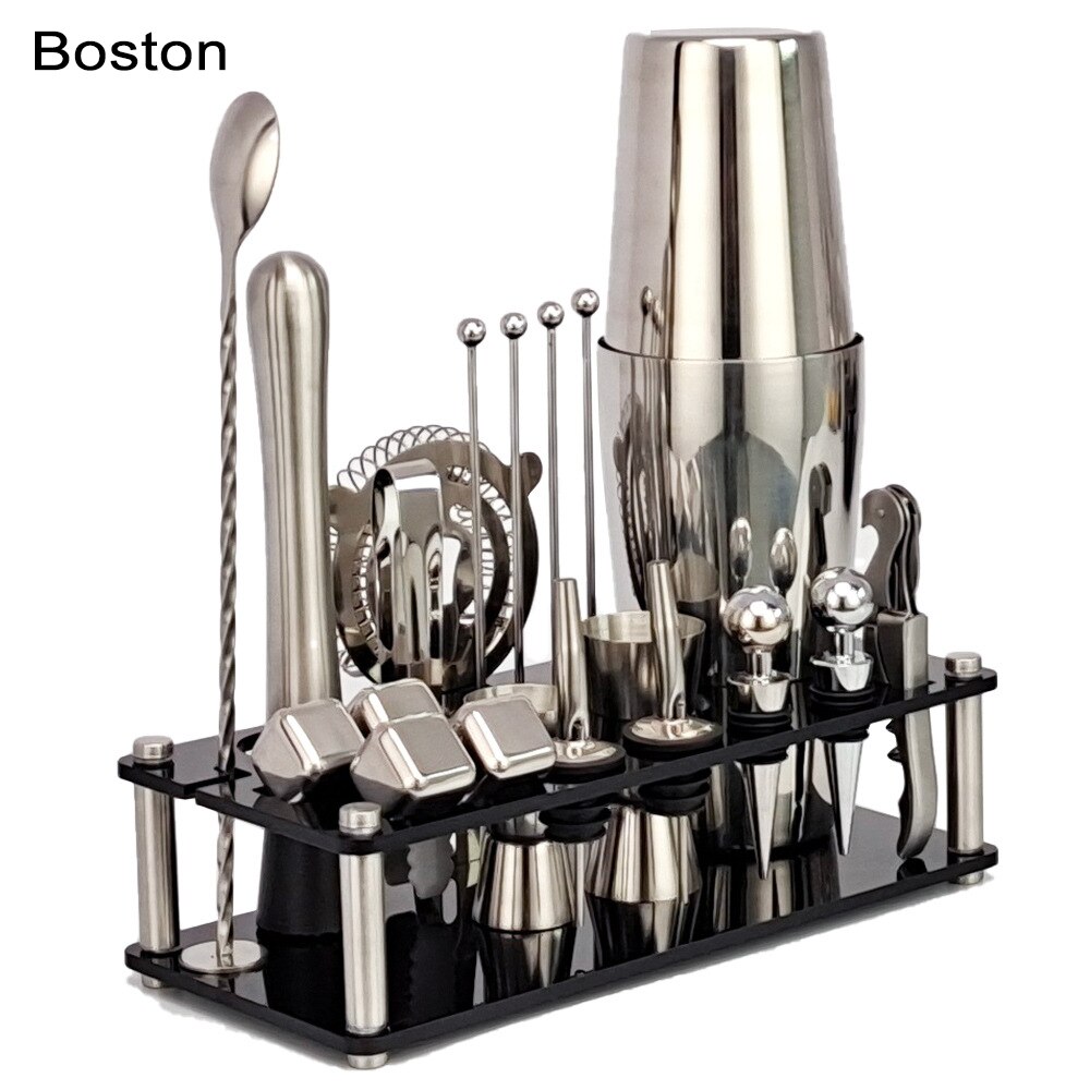 Barman Kit 20-Stukken Cocktail Shaker Set Boston C... – Vicedeal