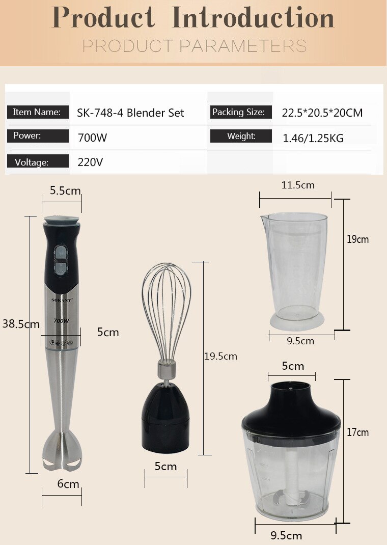 Multi-Function Household Electric Hand Blender Jui... – Grandado
