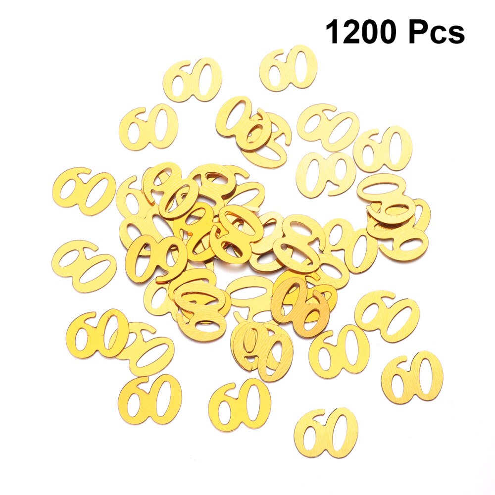 1200pcs Number 60 Sequins Confetti Party Supplies ... – Grandado