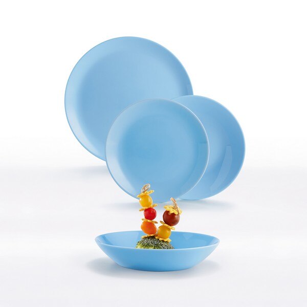 Servies Luminarc Carine Blauw Glas (18 Pcs) – Grandado Servies Luminarc Carine Blauw Glas (18 Pcs) – Grandado