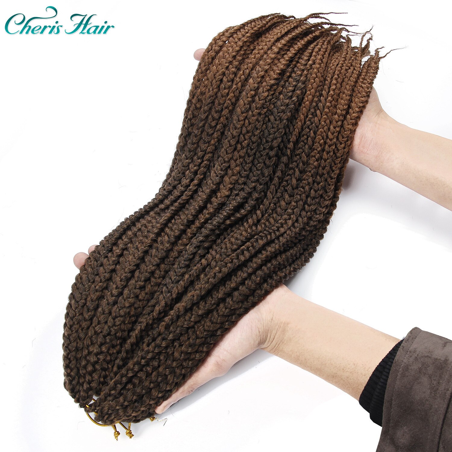 Crochet hair 22 inch box braids 15 Roots/pack Ombr... – Grandado