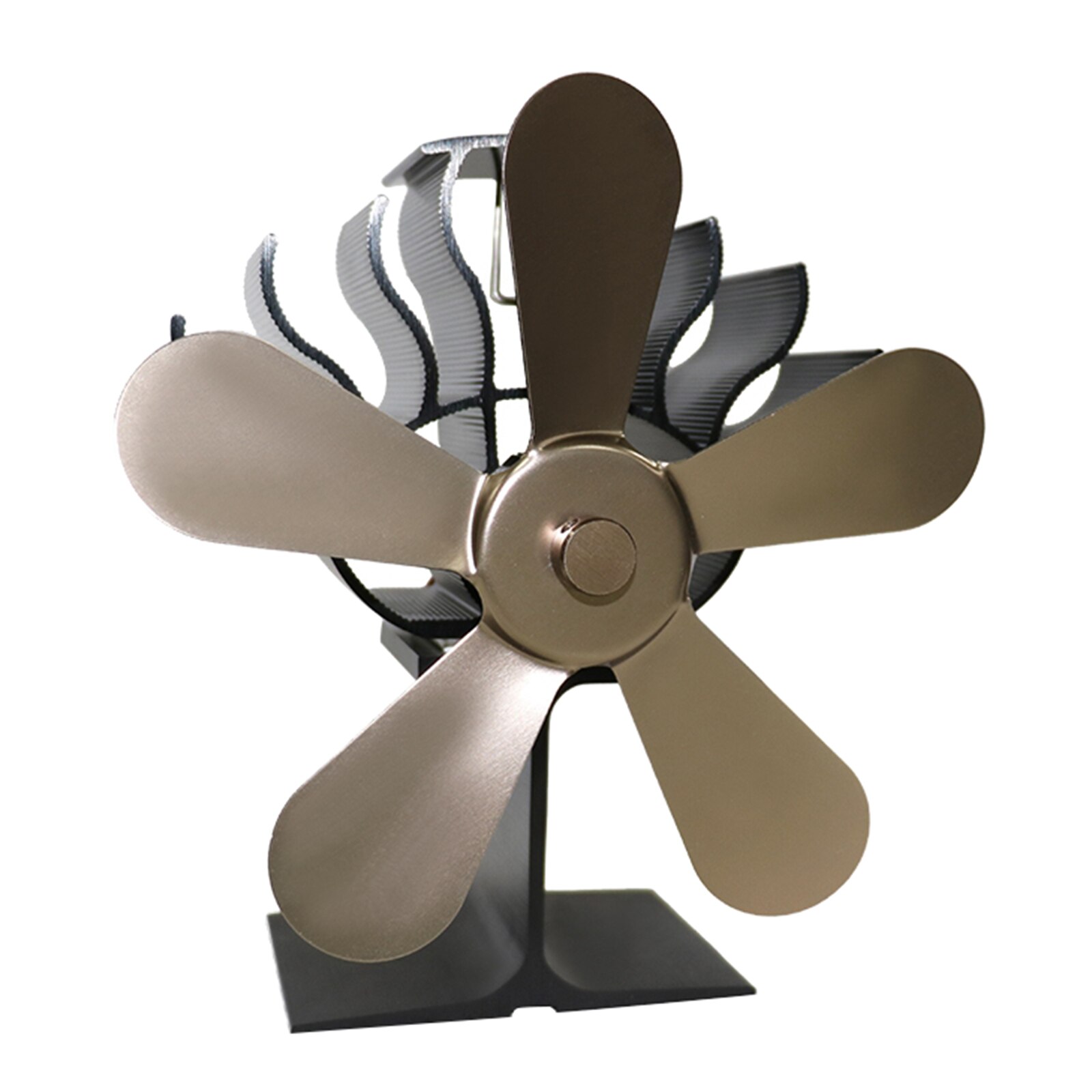 Heat Powered Fan 5 Blade Heater Fans Aluminium Sil... – Vicedeal