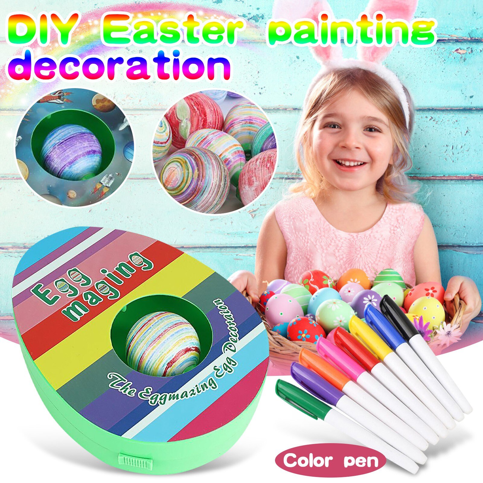 Easter Egg Drawing Toy Kids DIY Craft Painting Bal... – Vicedeal