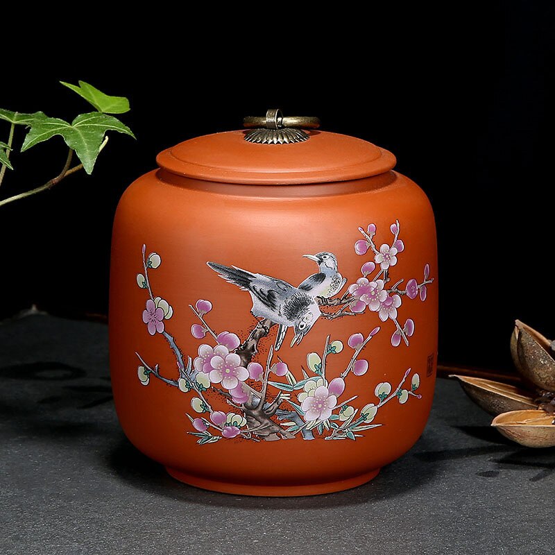 Handmade Purple clay Spice tea Jar,Ancient Box Jar... – Grandado
