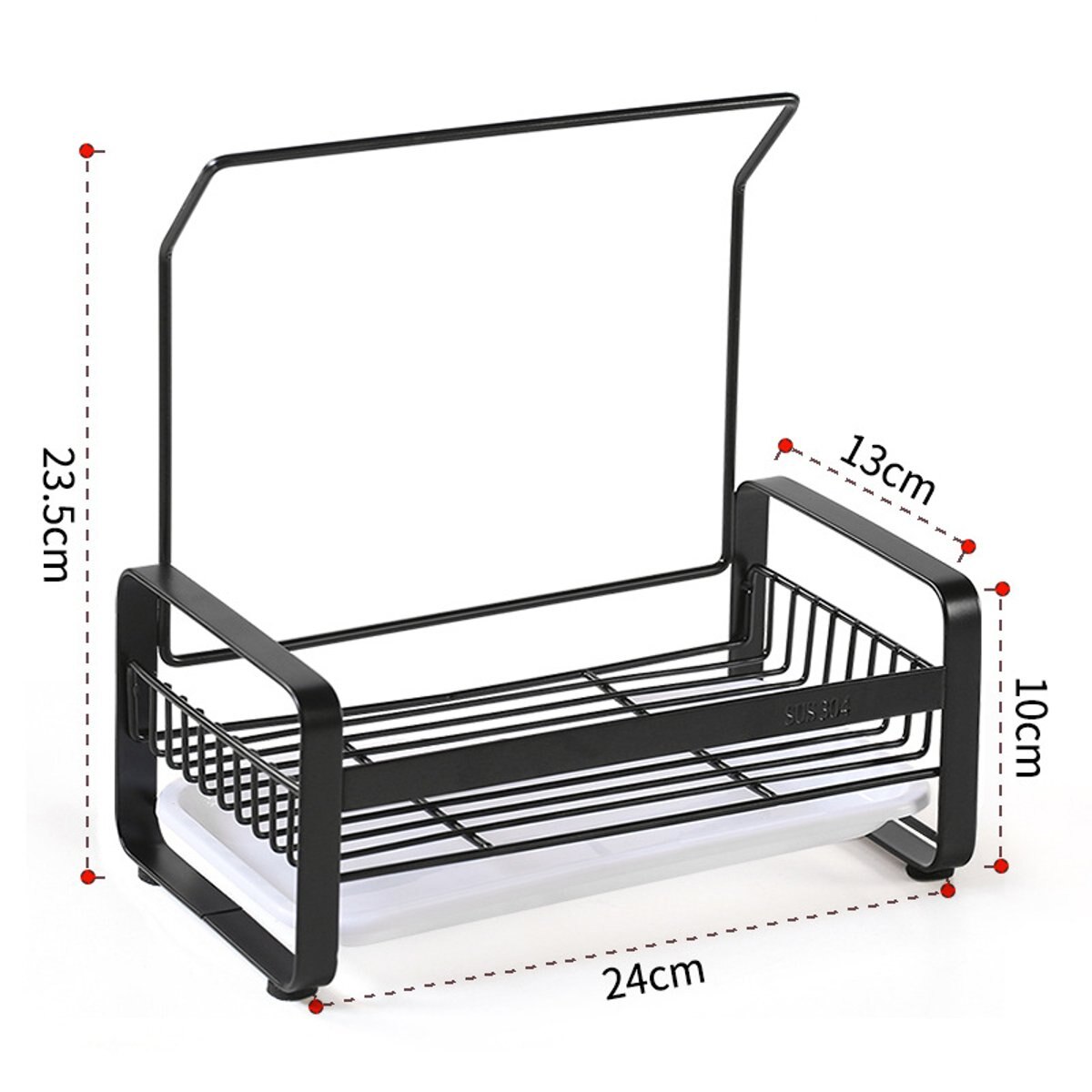 Stor svampholder kjøkkenvask caddy rack stativ rus... – Vicedeal
