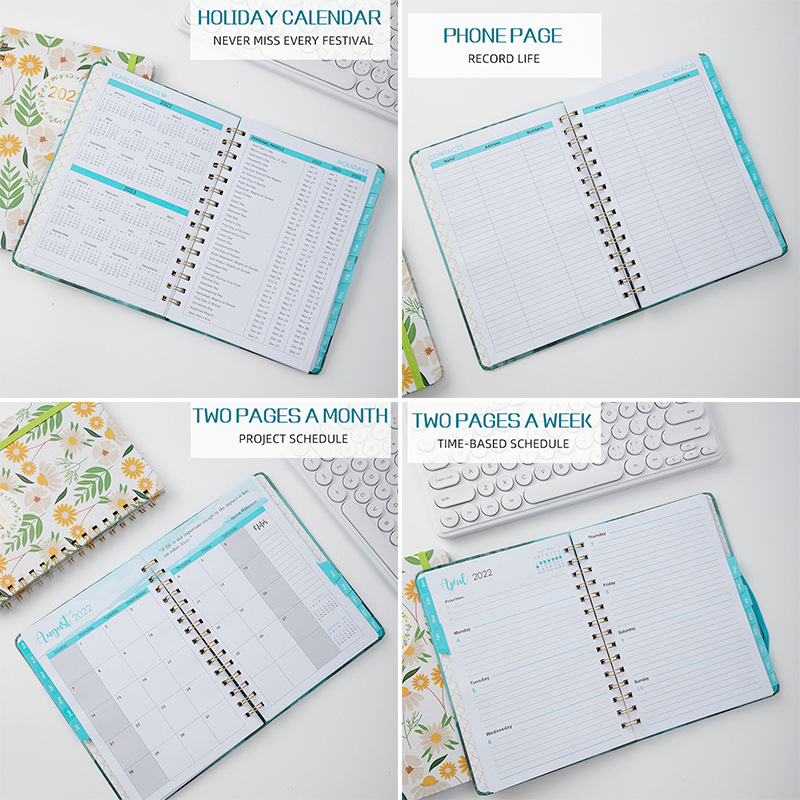Daily Planner Simple Hardcover Flexible Daily Plan... – Grandado