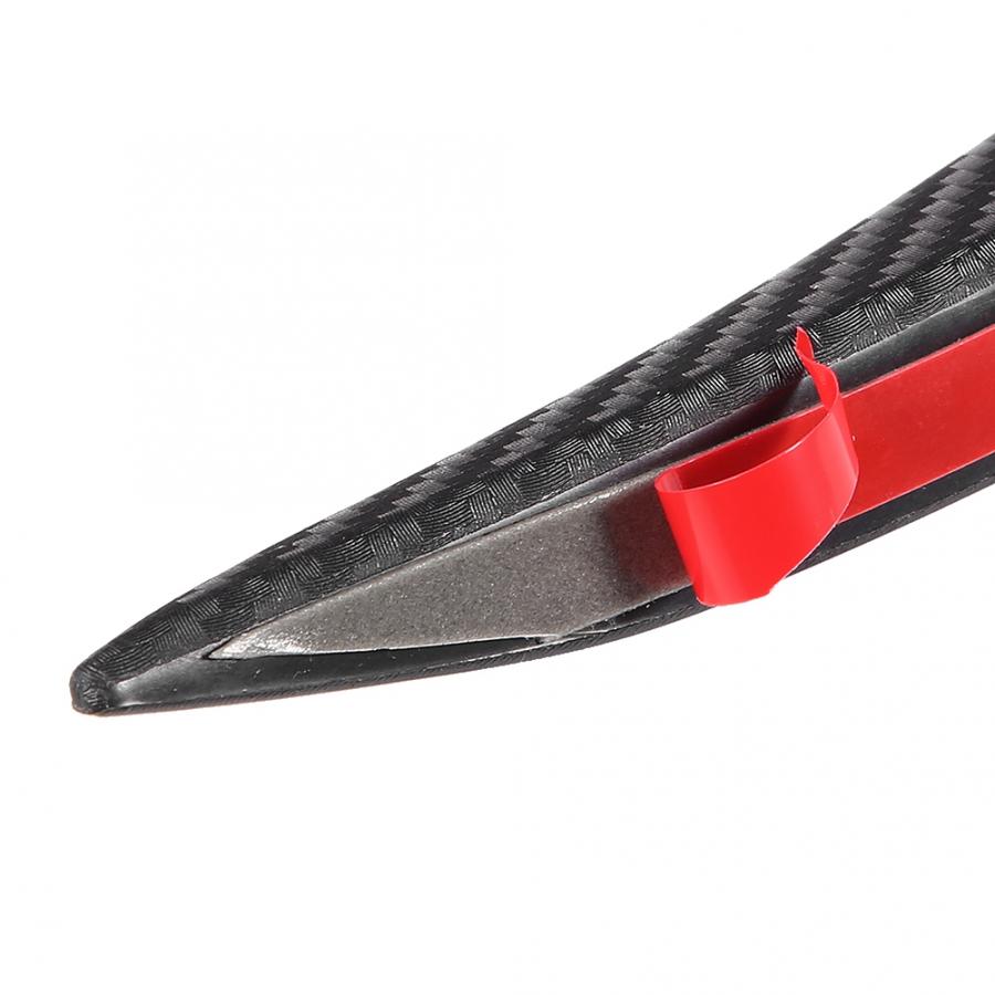 6pcs Carbon Fiber Texture Car Bumper Fin Canard Sp... – Grandado