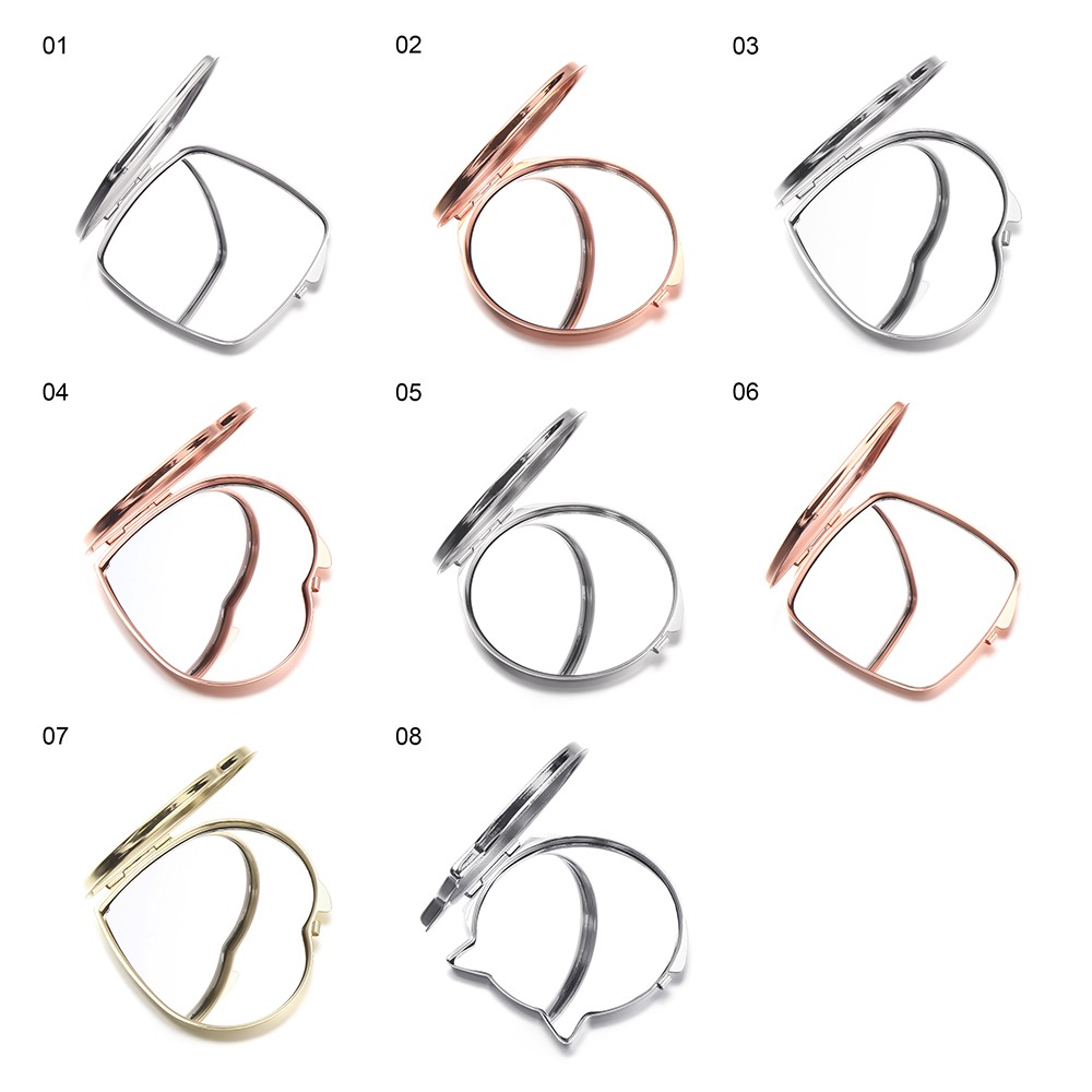 Makeup Mirror Metal Rose Gold Round Heart Shaped M... – Vicedeal