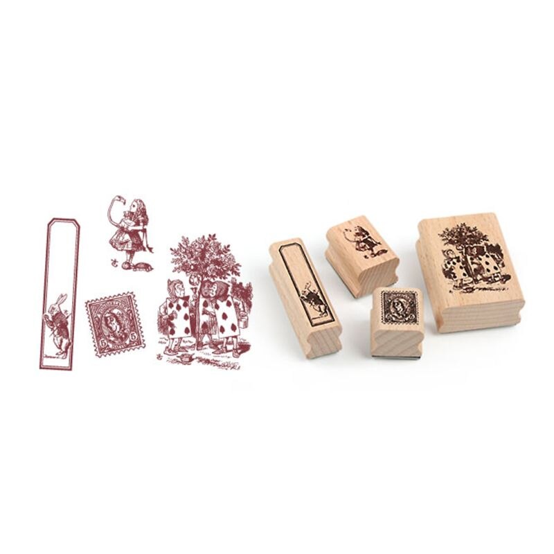 Vintage Decoration Stamp Set DIY wooden rubber sta... – Grandado