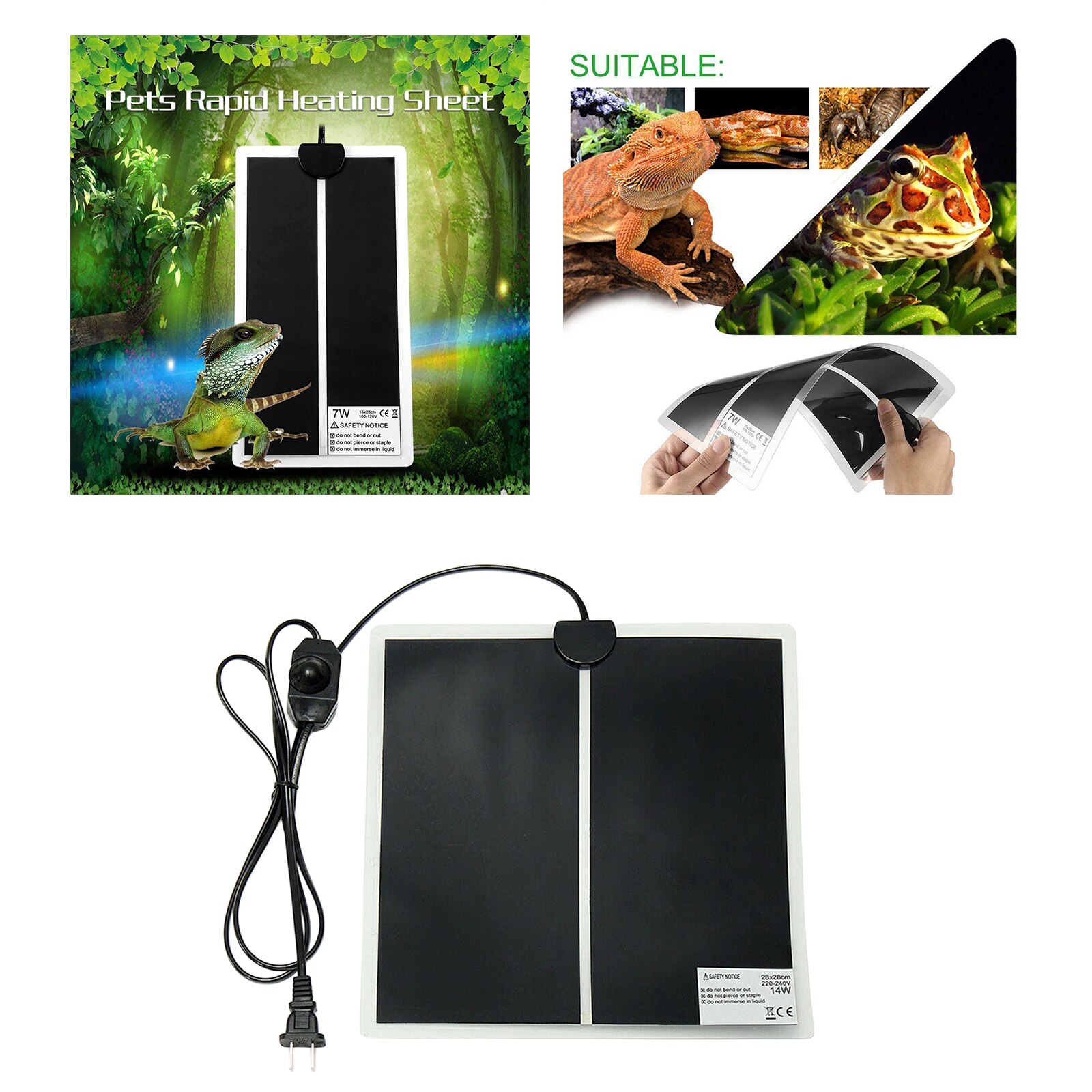 Reptile Heating Pad, Tank Warmer with Temperature ... – Grandado
