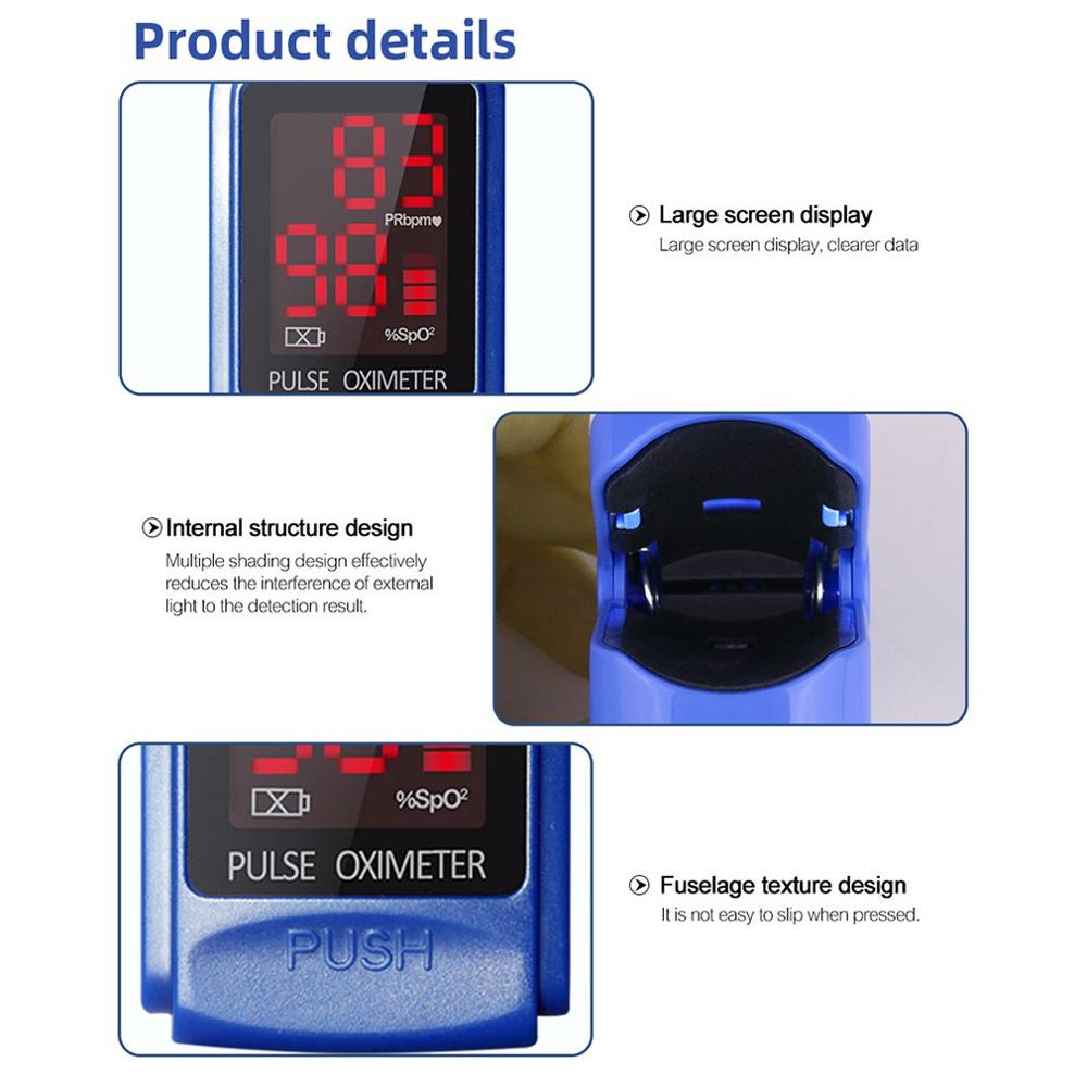 SPO2 Heart Rate Monitor Fingertip Pulse Oximeter B... – Grandado