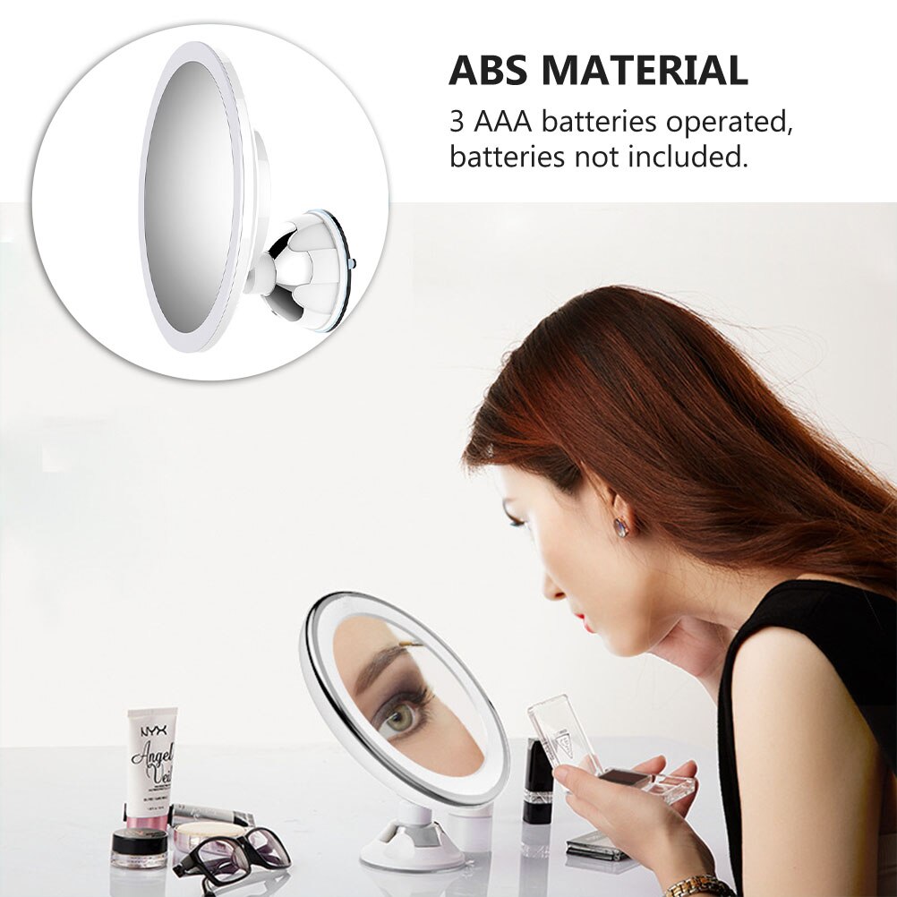 10X Magnifying Lighted Makeup Mirror Rotating Mirr... – Grandado