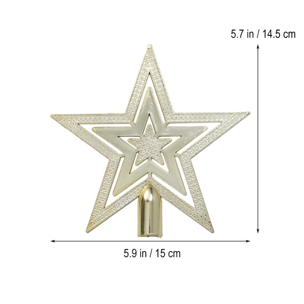 10cm Christmas Tree Topper Star Happy Christmas Tr... – Grandado