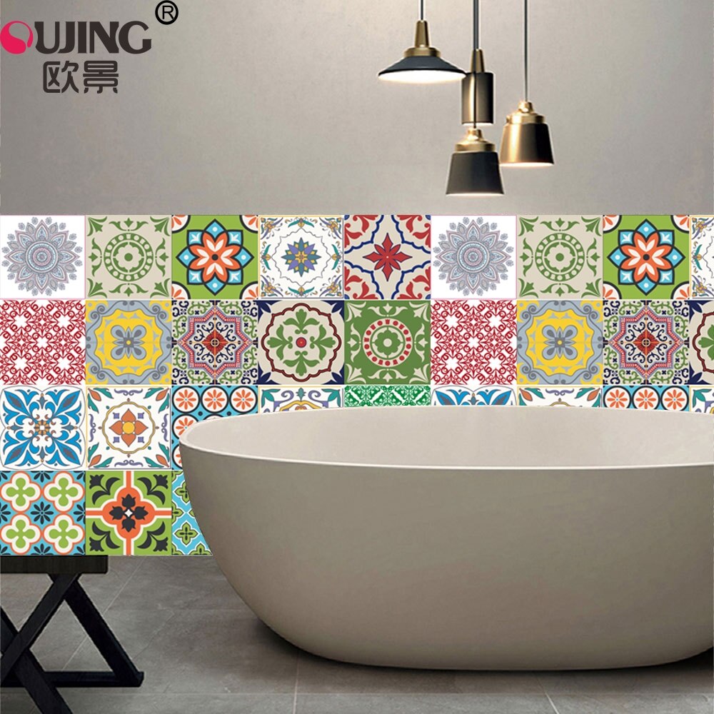 Morocco Style Colorful Retro Tiles Wall Sticker Ki... – Vicedeal