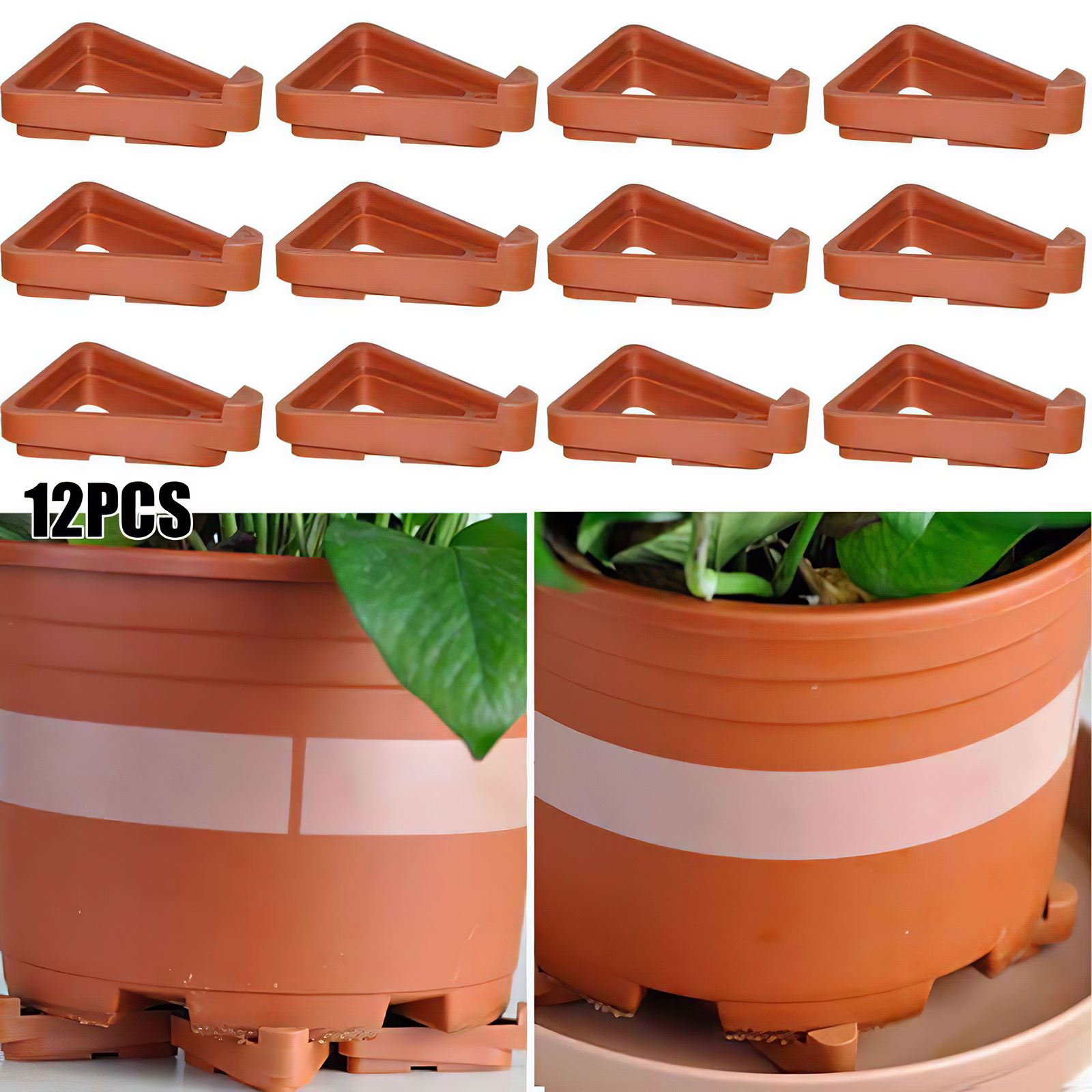 12Pcs Flower Plant Pot Feet Risers stackable Pot M... – Vicedeal
