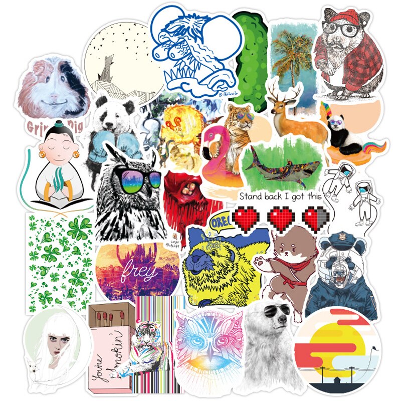 Cartoon Eenvoudige Vsco Meisjes Kawaii Stickers Vo... – Vicedeal