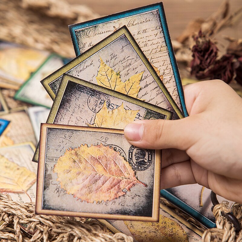 24Pcs Old Maple Leaves Stickers Journal Srapbookin... – Grandado