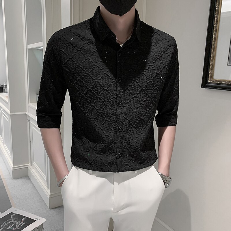 Half Mouwen Plaid Knop Omhoog Shirt Voor Mannen Lu... – Vicedeal