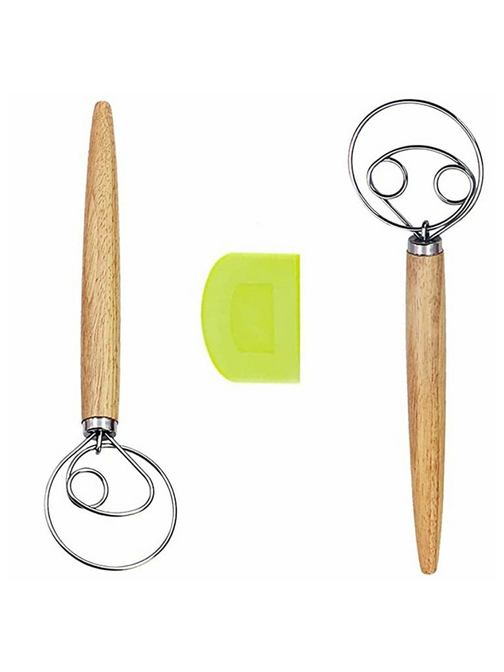 Houten Handvat Deeg Mixer Set Zelfklevende Tas Ver... – Vicedeal