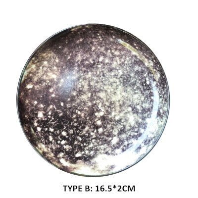 Northern Europe Style Black White Planet Plate Dar... – Grandado