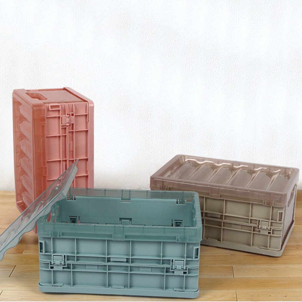 Plastic Folding Storage Container Basket Crate Box... – Grandado