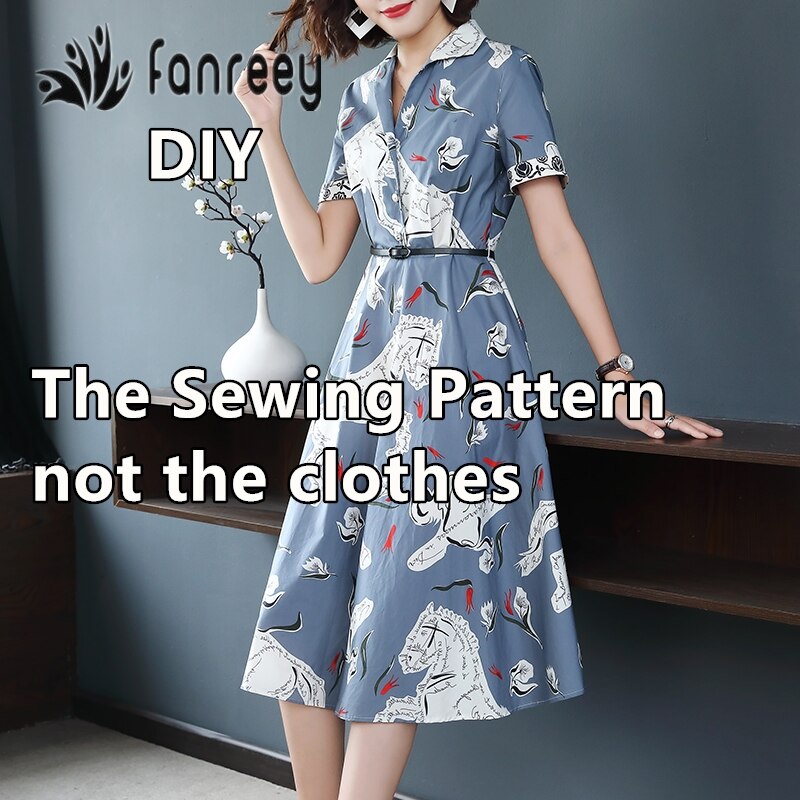 Ladies' Short-sleeved Summer Shirt Skirt Sewing Pa... – Grandado