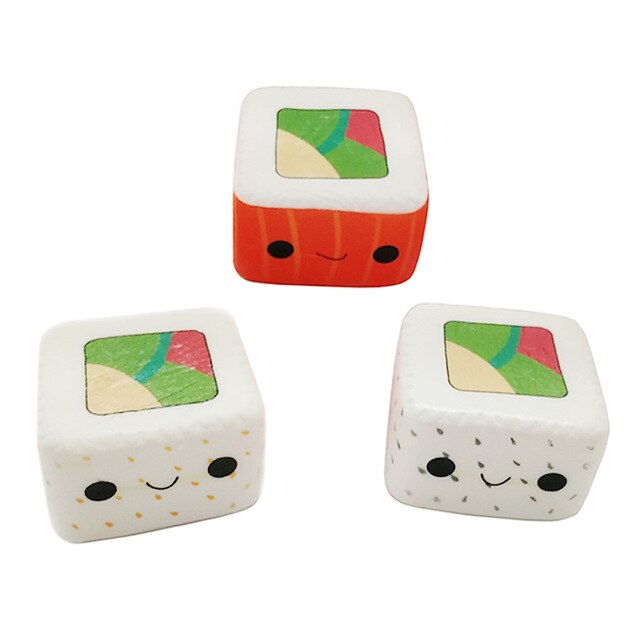 Kawaii Square Japanese Sushi Squishy Simulation Sl... – Grandado