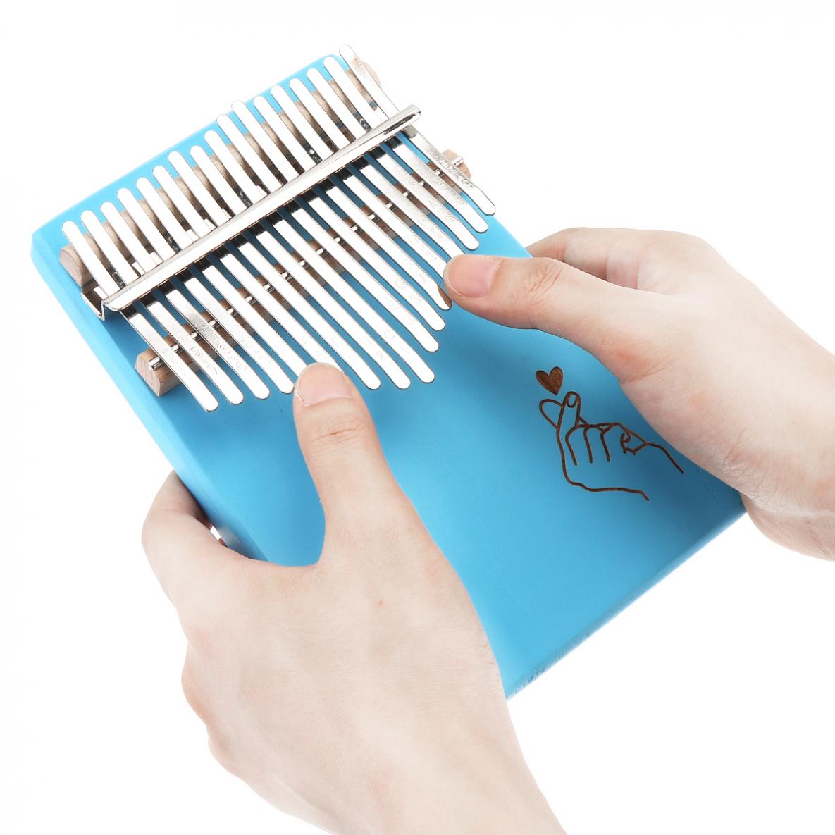 17 Keys Portable Thumb Piano Kalimba Blue Finger H... – Grandado